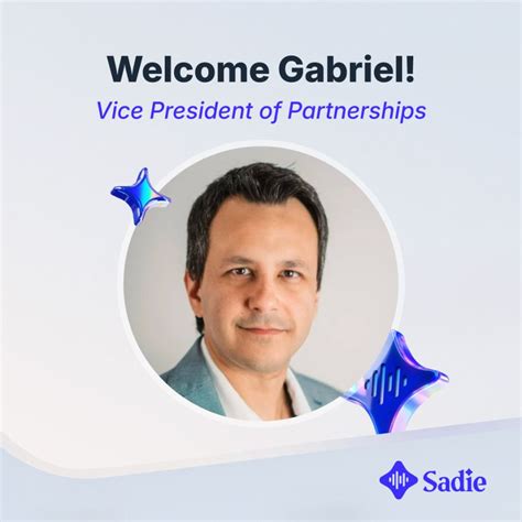 Were Excited To Welcome Gabriel Menis As Our New Vice President Of
