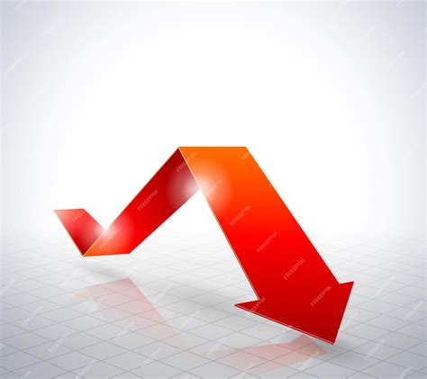 Premium Vector Red Arrow Graph