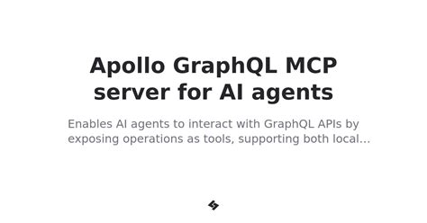 Apollo Graphql Mcp Server For Ai Agents