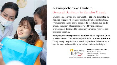 A Comprehensive Guide To General Dentistry In Rancho Mirage By Keerthi