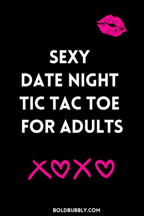 Adult Tic Tac Toe A Sexy Date Night Game Bold Bubbly
