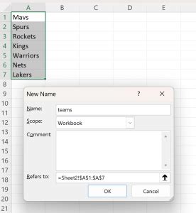 Excel Create Drop Down List From Another Sheet