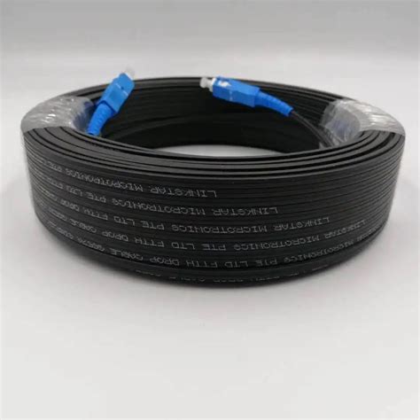 SC UPC SC UPC Simplex SM G657A2 2 5mm 50M LSZH Black Jacket FTTH Fiber Optical Patch Cord