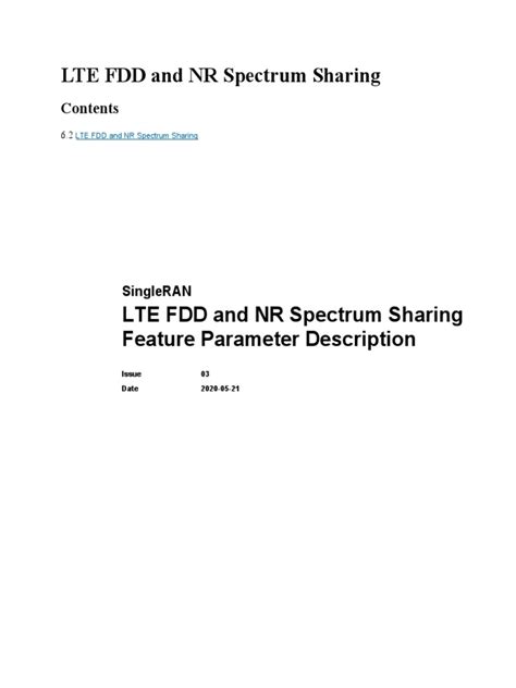 lte fdd and nr spectrum sharing feature parameter description pdf