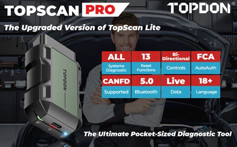 Amazon.com: TOPDON TopScan Pro, OBD2 Scanner Bluetooth for iOS & Android, Diagnostic Scan Tool ...