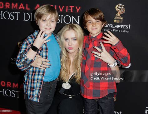 Actors Brady Allen Kathryn Newton And Aiden Lovekamp Attend News