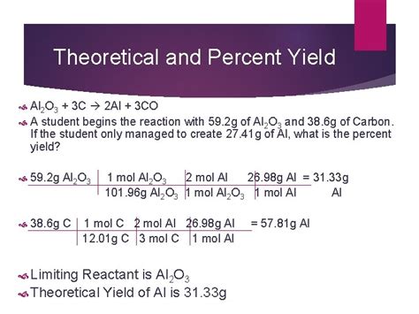 Theoretical Yield And Percent Yield How Much Did