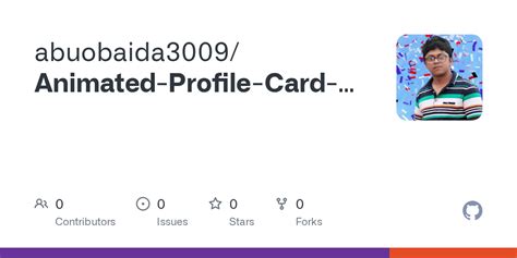 Github Abuobaida3009animated Profile Card Ui Design Using Html Css