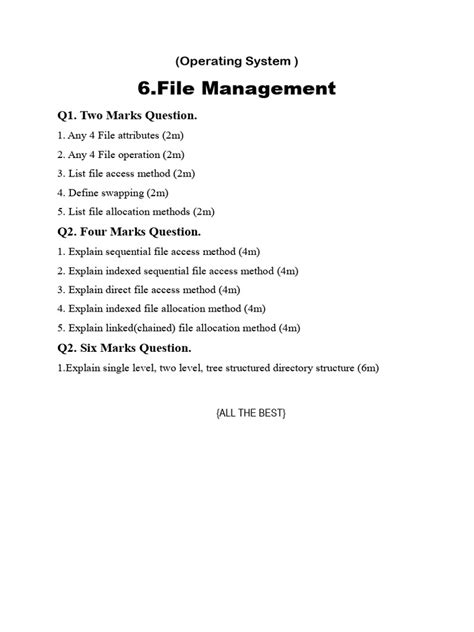 6file Management System Test Pdf