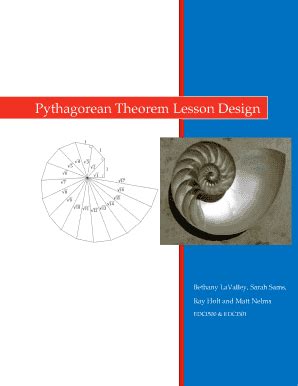 Fillable Online Pythagorean Theorem Lesson Design My Educational