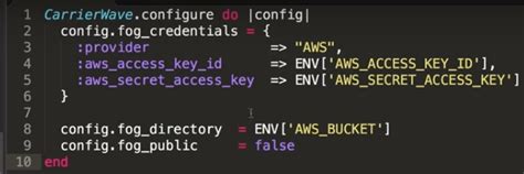 connecting to aws with fog ruby gem