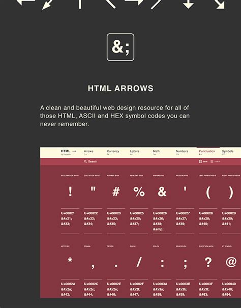 HTML Arrows Symbols Code On Behance