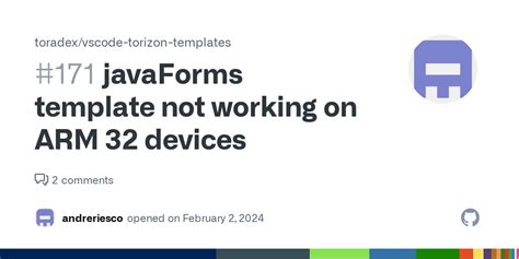 Javaforms Template Not Working On Arm 32 Devices · Issue 171 · Toradexvscode Torizon Templates