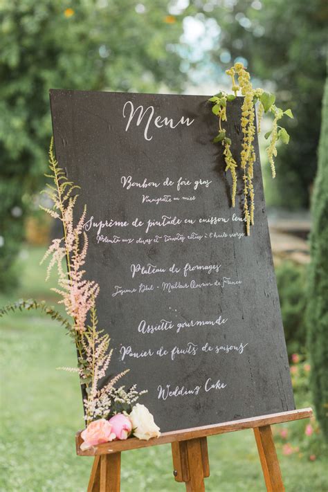 Menu Ardoise Mariage Organique Et Industriel Photographe Tiara Photographie Menu Mariage