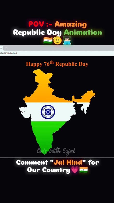 C𝚘𝚍𝚎w𝚒𝚝𝚑s𝚞𝚓𝚊𝚕 Pride Of The Country🥹🇮🇳 Follow Codewithsujal