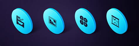 등각 투영 3d 프린터 Cmyk 색상 혼합 사진 풍경 및 복사기 아이콘을 설정합니다 벡터 0명에 대한 스톡 벡터 아트 및 기타 이미지 Istock