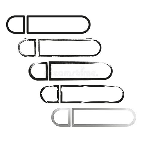 Capsule Shape Icon Rounded Bar Figure Abstract Geometry Form Vector