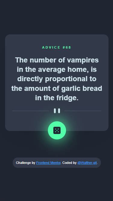 github walther git advice generator app advice generator using html