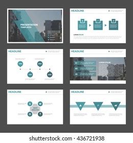 Blue Abstract Presentation Templates Infographic Elements Stock Vector
