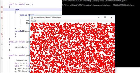 An Applet Program That Print Random Dot In Java