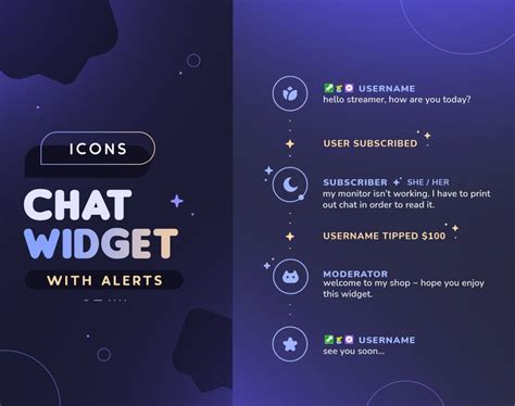 icon chat widget with alerts customizable animated 7 icons and etsy