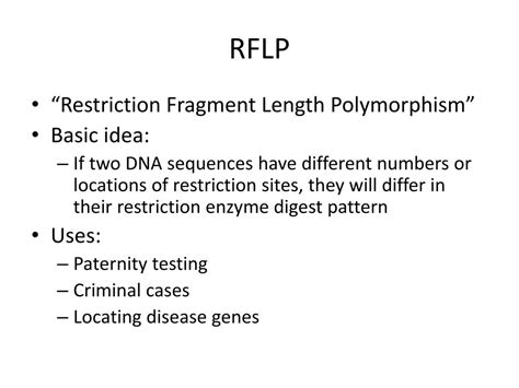 PPT RFLP PowerPoint Presentation Free Download ID