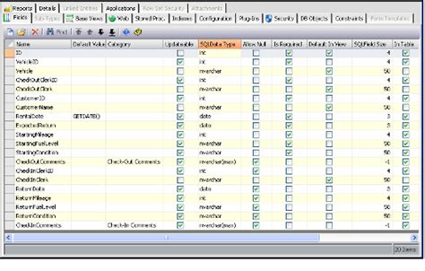 Creating The Rental Agreements Entity Sample Application Example