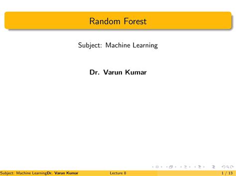 Random Forest Machine Learning Ppt