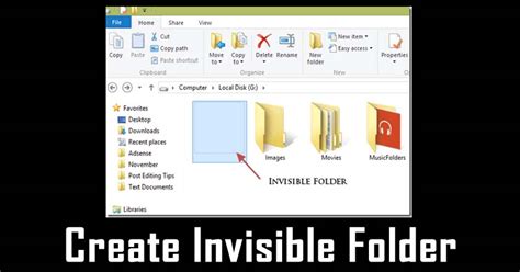 How To Create An Invisible Folder In Windows