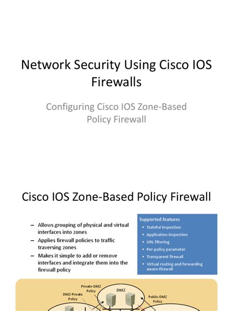 Configuring And Monitoring A Cisco Ios Zone Based Policy Firewall Pdf