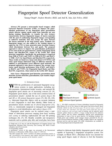 Pdf Fingerprint Spoof Detector Generalization