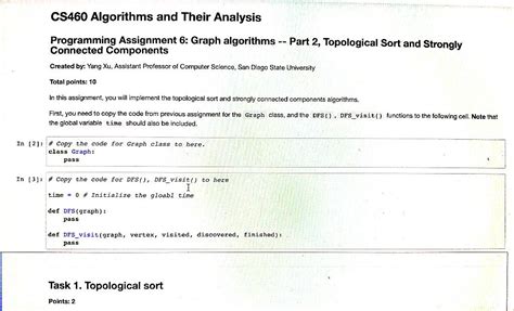 [solved] need to implement topological sort and strongly co