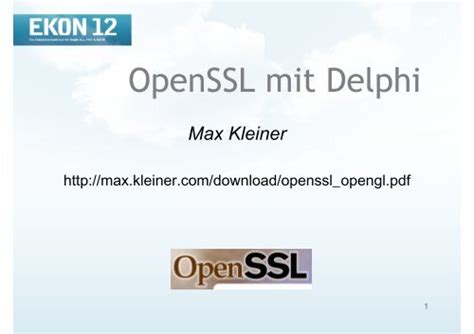 Openssl Mit Delphi Softwareschulech
