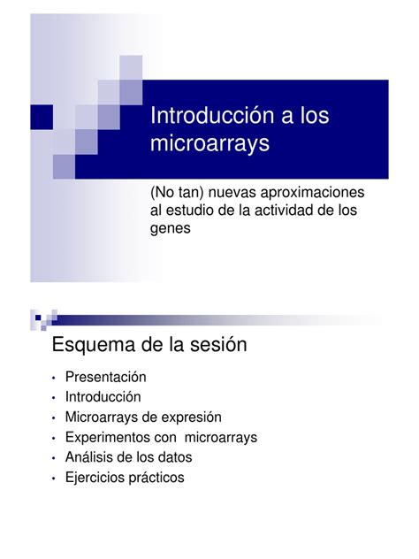 Microarrays De Dna Pdf Adn Microarray Organismos