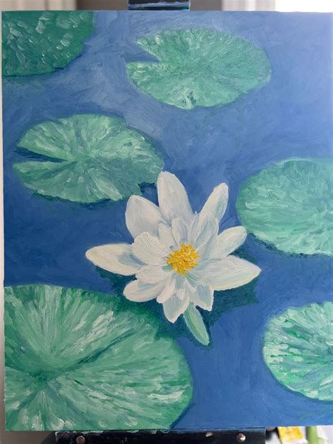 Lone Lily Oil Painting 20 X 16 Still Life Art