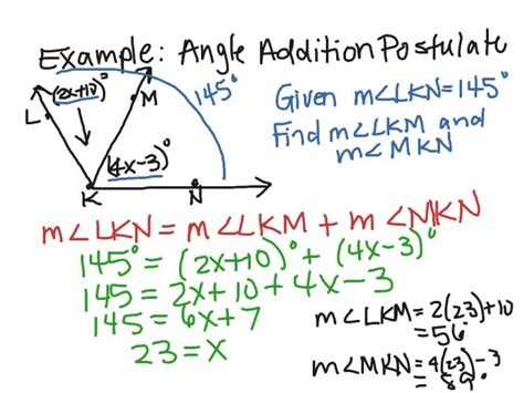 Segment And Angle Addition Postulate Worksheet Answers