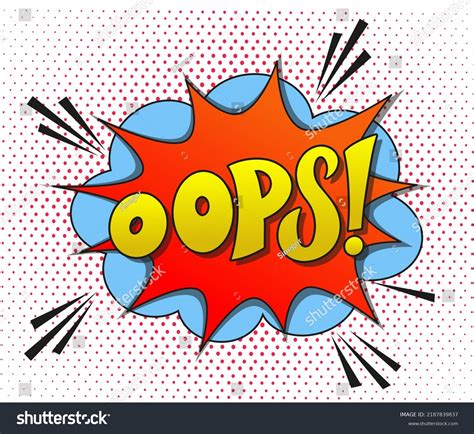 Comic Lettering Oops Vector Bright Cartoon Stock Vector (Royalty Free ...
