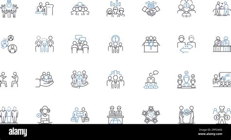 Operations Crew Line Icons Collection Logistics Coordination Planning Execution