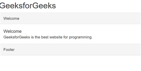 how to create bootstrap panel with footer geeksforgeeks
