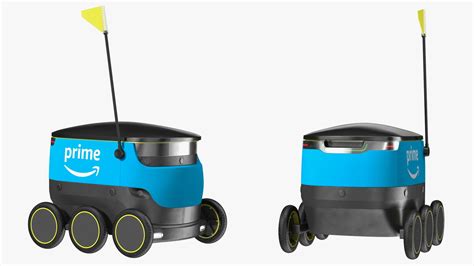 Self Driving Robot Delivery Blue Rigged 3d Model 59 Max Free3d