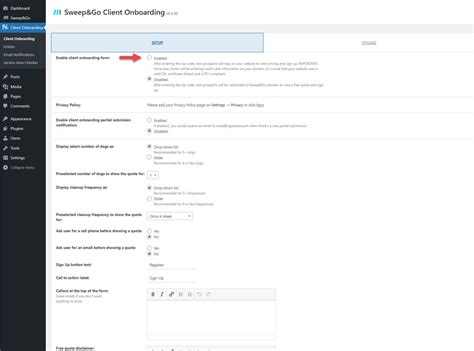 Sweepandgo Client Onboarding Plugin For Wordpress Sweepandgo
