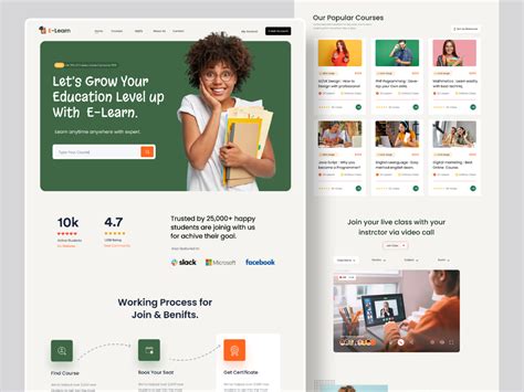 Online Learning Website Design Learning Website Design Website