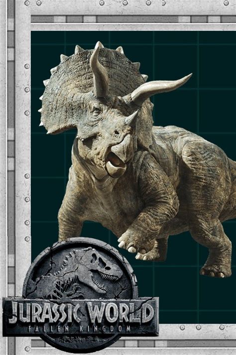 Fallen Kingdom Triceratops Trading Card Jurassic Park Dinossauros