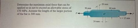 Solved Determine The Maximum Axial Force That Can Be Applied Chegg Com