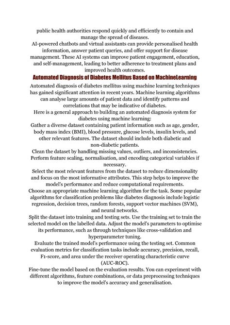 Solution Practical Applications Of Artificial Intelligence For Disease Prognosis And Management