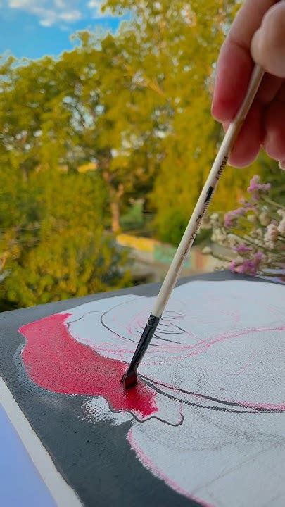 هنر نقاشی گلاب گلگلاب خلاقیت هنرمند گل زیبایی هنر نقاشی گل