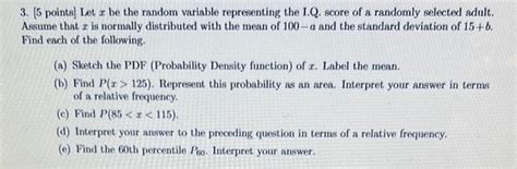 Solved Points Let X Be The Random Variable Chegg Com
