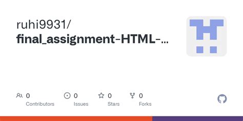 Github Ruhi Final Assignment Html Css