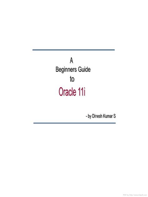 Oracle Apps 11i Tutorial Pdf Oracle Database Databases