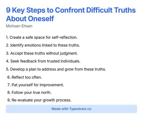 Mohsin Ehsan On Linkedin 9 Key Steps To Confront Difficult Truths About Oneself Read This Post And…